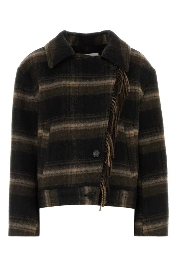 Isabel Marant Étoile Embroidered Wool-blend Jacket - Checked