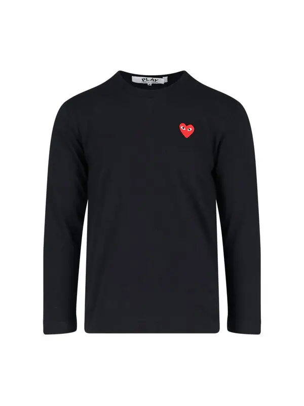 Play Comme Des Garcon Play Heart Logo T-shirt - Black