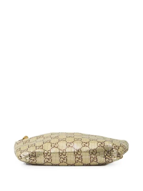 Gucci Gg Monogram Shoulder Bag - Gold