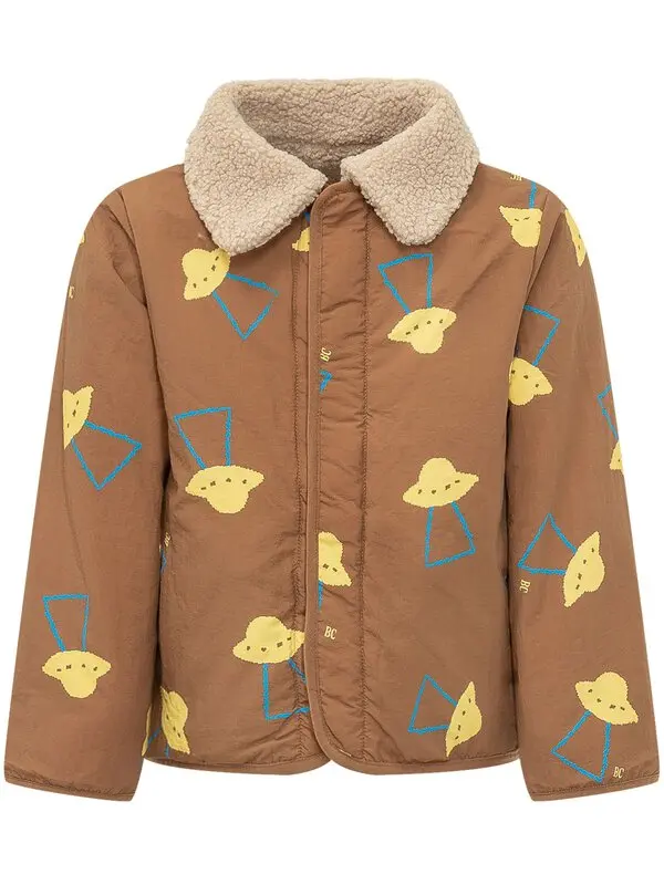 BOBO CHOSES Pixel Abduction All-over Reversible Jacket - Brown