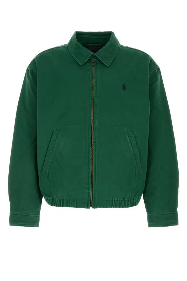 Polo Ralph Lauren Cotton Twill Bomber Jacket - Green