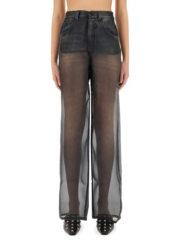 HAIKURE Wide-fit Light Knit Pants - Black