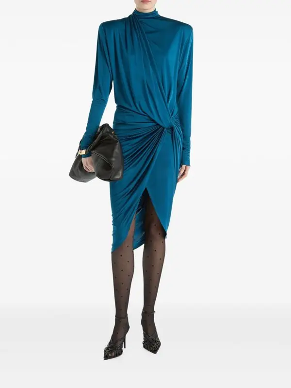 Balmain Draped Midi Dress