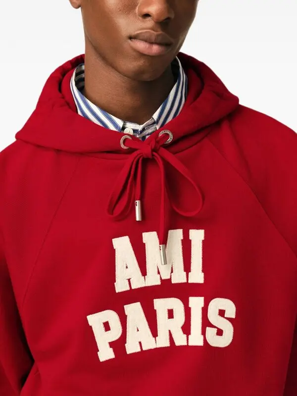 AMI Paris Logo Cotton Hoodie