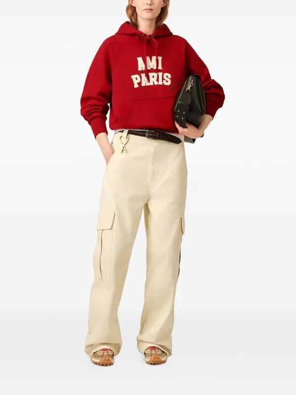 AMI Paris Logo Cotton Hoodie