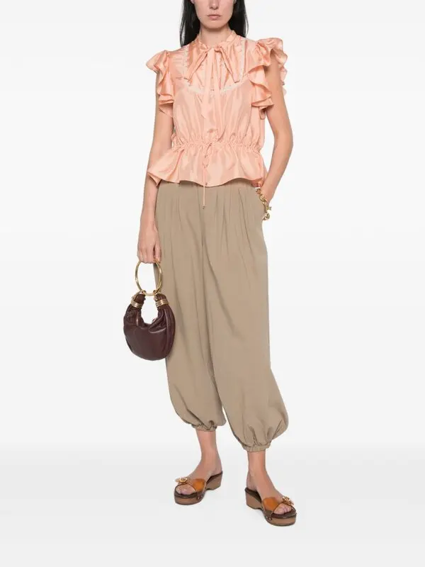 Chloé Silk Rouched Top