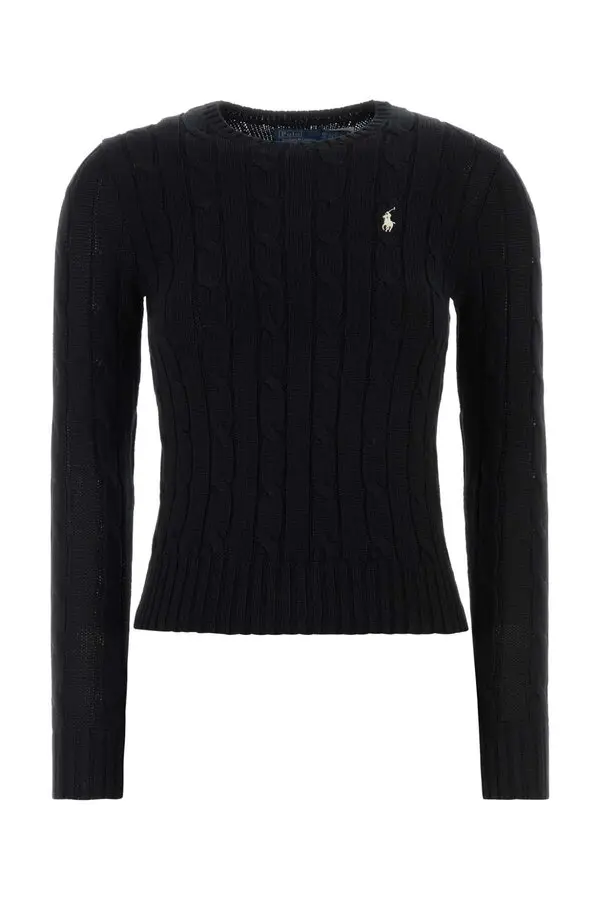Polo Ralph Lauren Cable Knit Turtleneck Sweater - Black