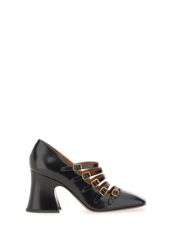 Chloé Janis Buckled Calf Leather Pumps