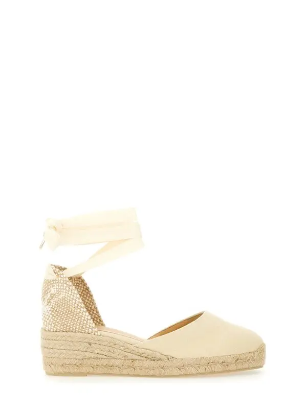 CastaÑer Cute Cotton Wedge Espadrilles For - Ivory