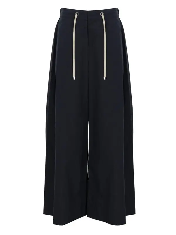 Max Mara Wide-leg Cotton Pants - Blue