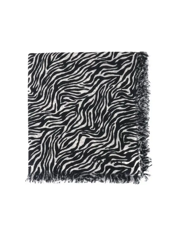 Isabel Marant Étoile Zebra Print Fringed Scarf - Multicolor