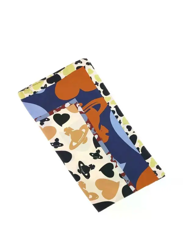 VIVIENNE WESTWOOD Orb Heart-print Scarf - Neutrals