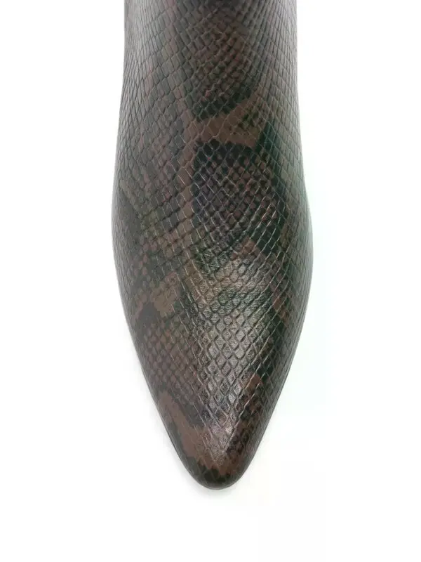 BIBI LOU Snakeskin-effect Leather Ankle Boots