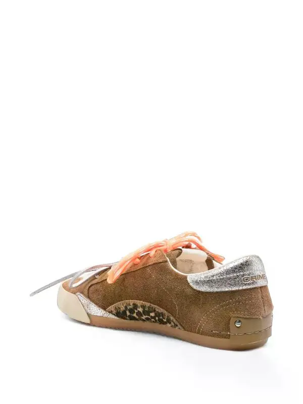CRIME LONDON Sneakerina Leopard-print Suede Sneakers