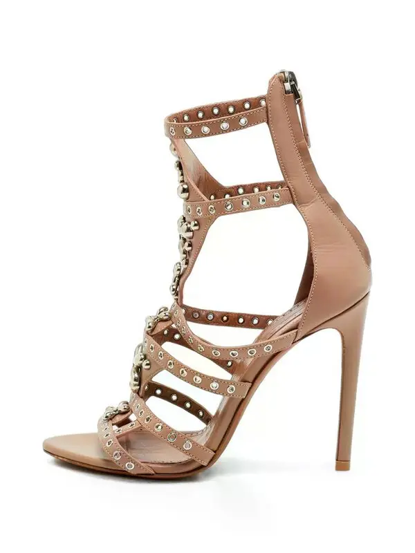 Alaïa Floral-embellished Gladiator Sandals - Neutrals