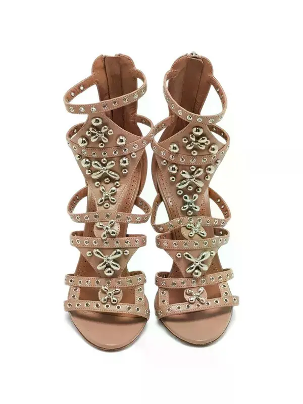 Alaïa Floral-embellished Gladiator Sandals