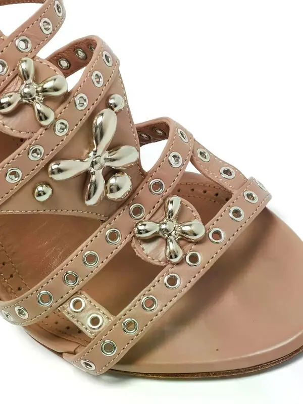 Alaïa Floral Embellished Gladiator Sandals