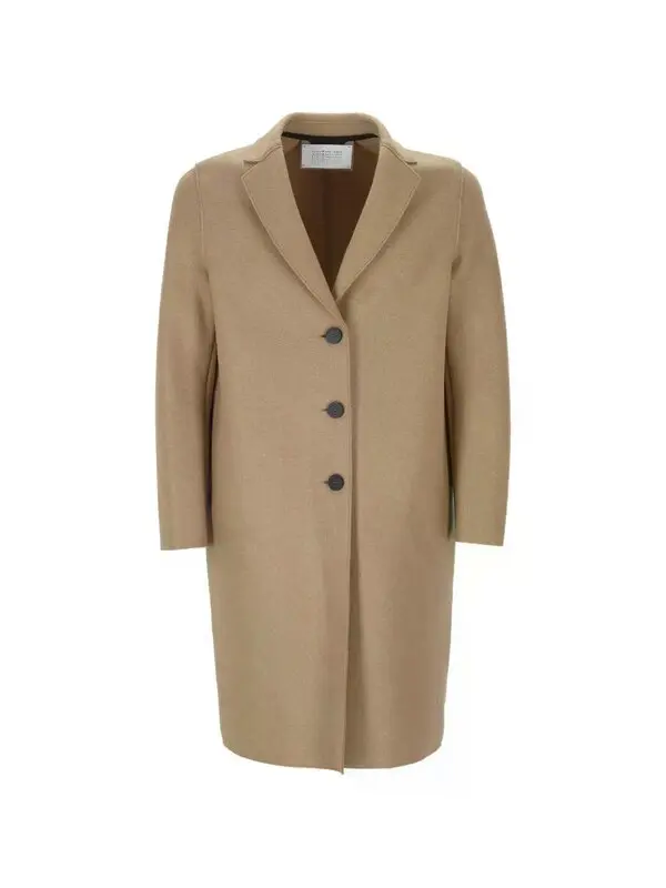 Harris Wharf London Single-breasted Notched-lapels Coat - Neutrals