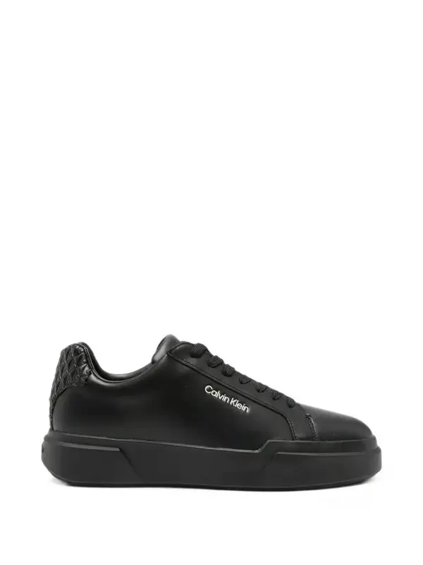 Calvin Klein Quilted-heel Leather Sneakers