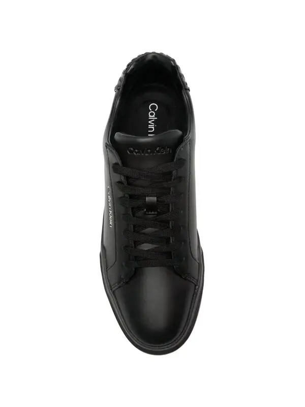 Calvin Klein Quilted-heel Leather Sneakers