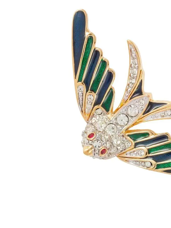 SUSAN CAPLAN 1990s D'orlan Swallow Brooch - Gold