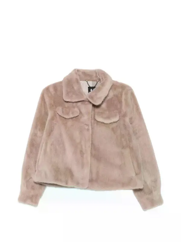 BOMBOOGIE Faux-fur Pocket-detail Jacket - Grey