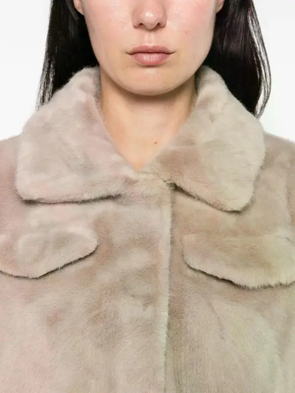 BOMBOOGIE Faux-fur Pocket-detail Jacket