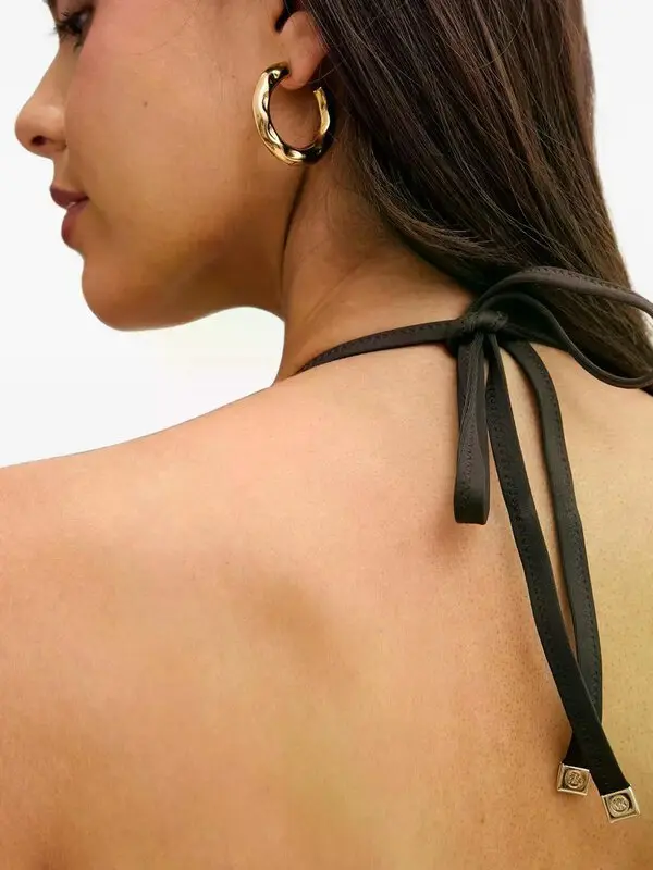 Michael Kors Monogram-print Triangle Bikini Top