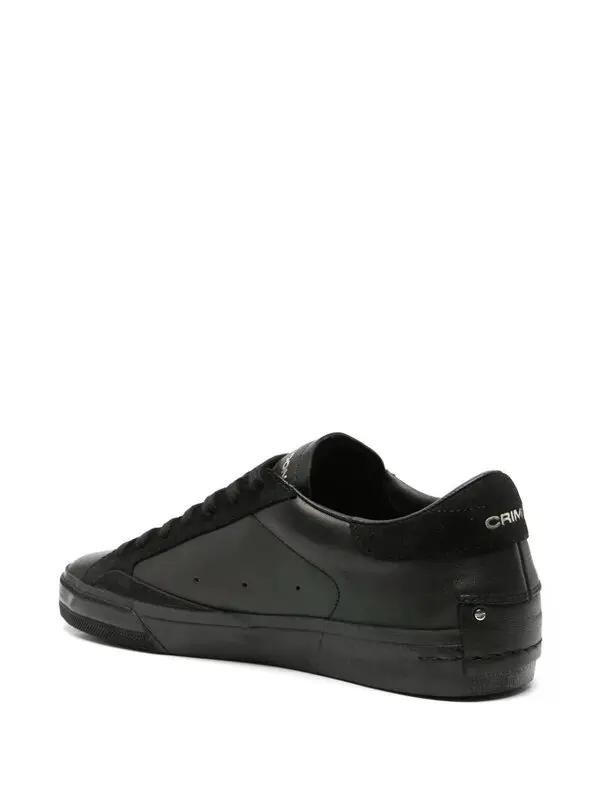 CRIME LONDON Logo Print Leather Sneakers