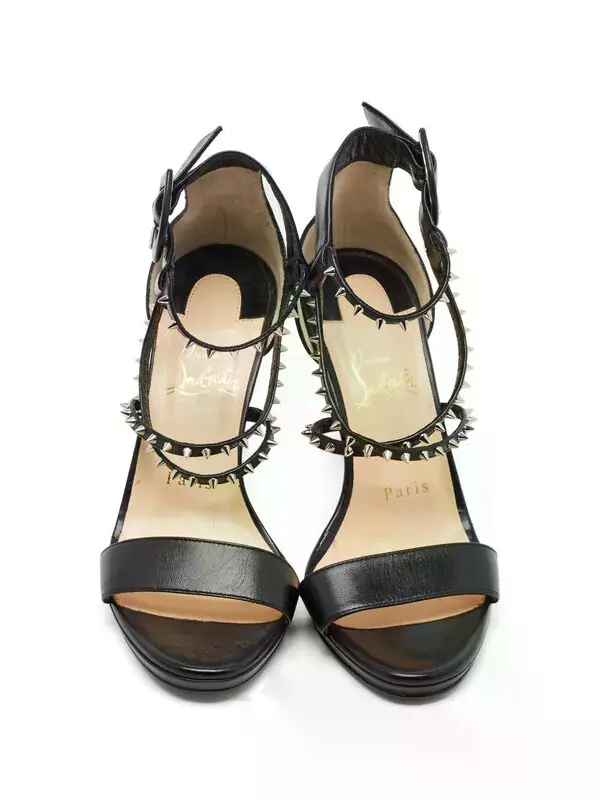 CHRISTIAN LOUBOUTIN Leather Studded Stiletto Sandals