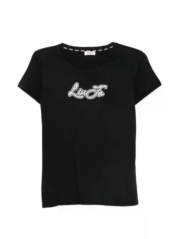 Liu Jo Rhinestone-embellished Logo-print T-shirt