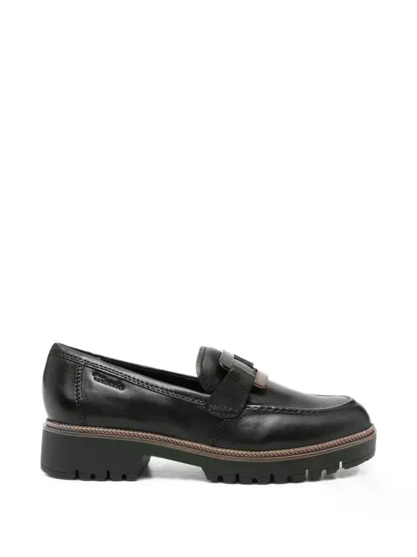 TAMARIS Buckle-detail Chunky-sole Loafers - Black