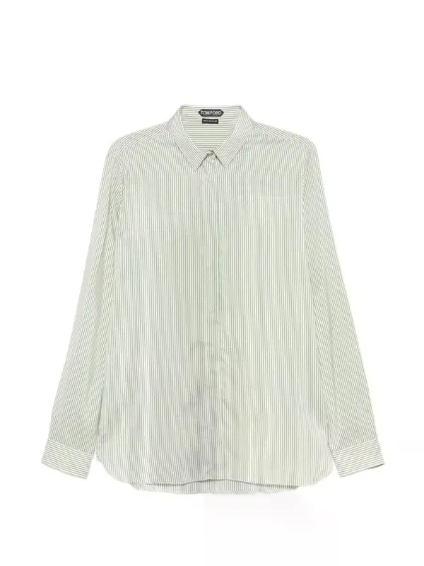 TOM FORD Striped Silk Shirt - White