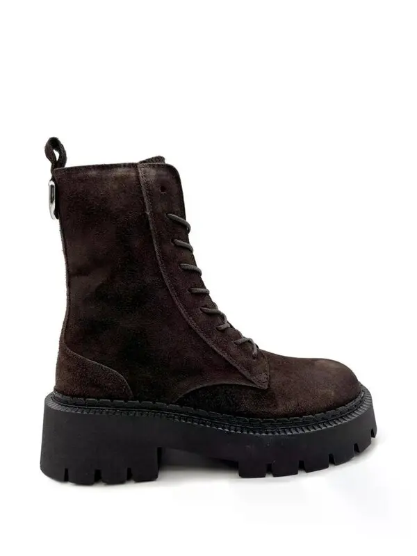 VIC MATIE Lace-up Platform Ankle Boots - Brown