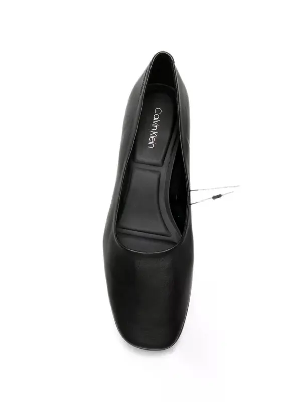 Calvin Klein Square-toe Leather Pumps
