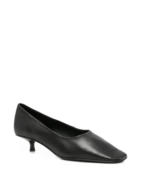 Calvin Klein Square-toe Leather Pumps