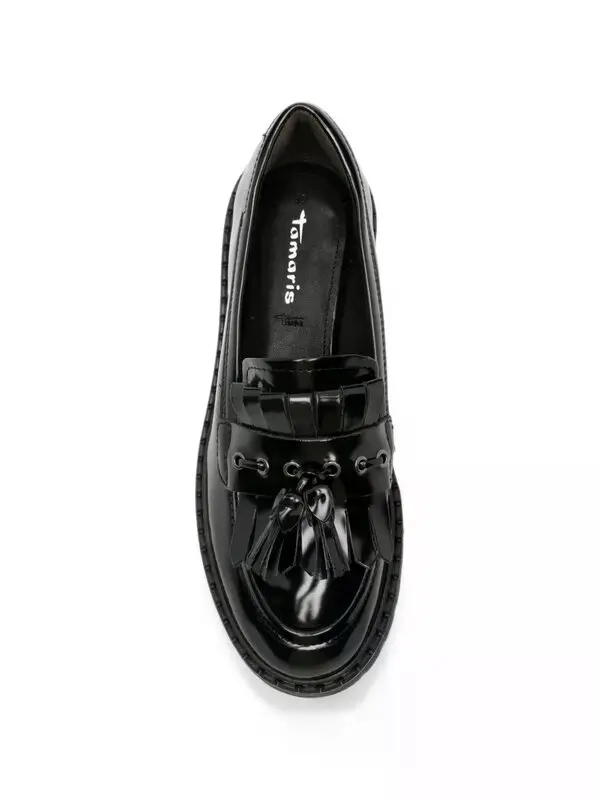 TAMARIS Tassel-detail Patent-leather Loafers
