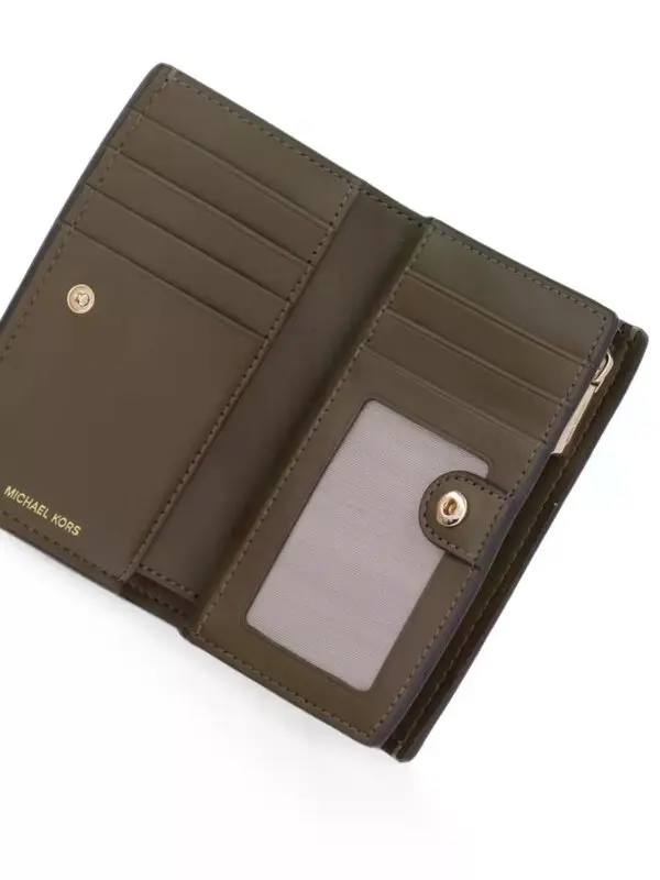 Michael Kors Bryant Medium Pebbled Leather Wallet - Green