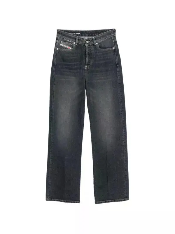 DIESEL® Faded-effect Straight-leg Jeans - Grey