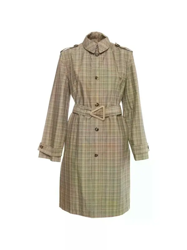 Bottega Veneta Check Coat - Brown