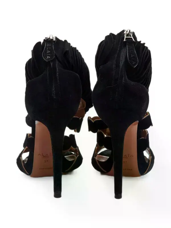 Alaïa Scalloped-strap Ruffled Sandals