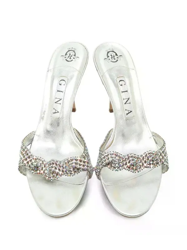 GINA Crystal-embellished Heeled Sandals