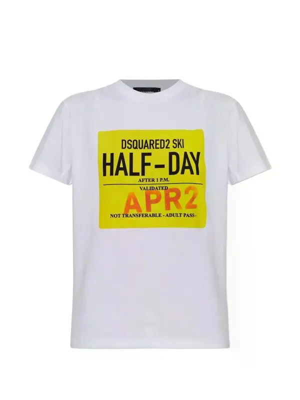 Dsquared2 Graphic Print Cotton T-shirt - White