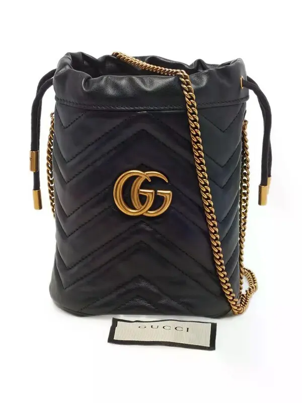 Gucci Small Gg Marmont Matelassé Bucket Bag