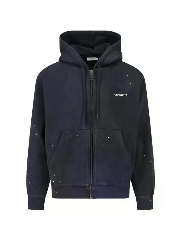 Carhartt Work In Progress Paint-splatter Logo-embroidered Hoodie