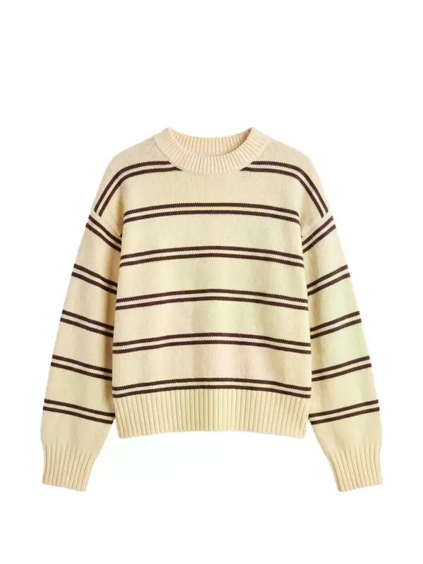 REFORMATION Cove Striped Sweater - Neutrals