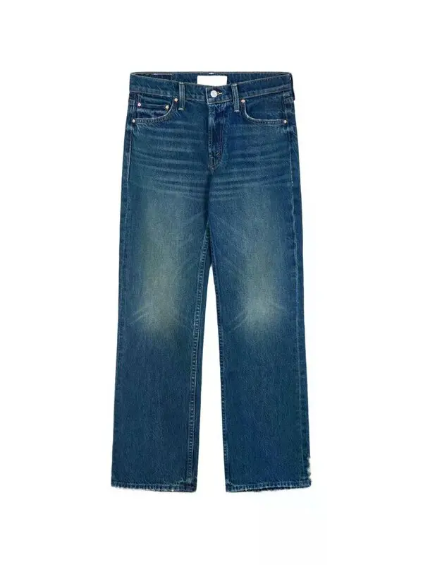 MOTHER The Lil Reifler Distressed Straight-leg Jeans - Blue