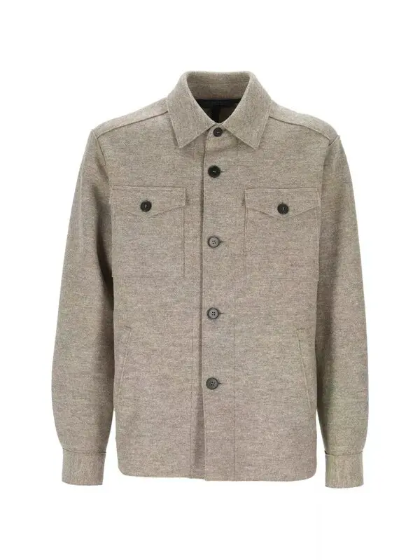 Harris Wharf London Button-up Wool Jacket - Neutrals