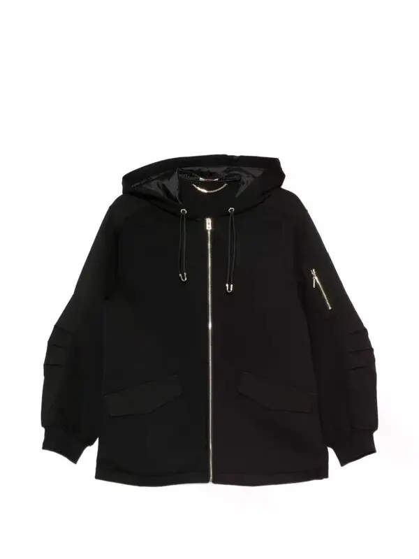 Liu Jo Zip-back Hooded Jacket - Black