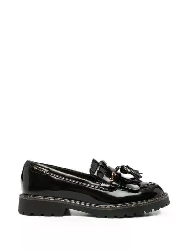 TAMARIS Tassel-detail Leather Loafers - Brown